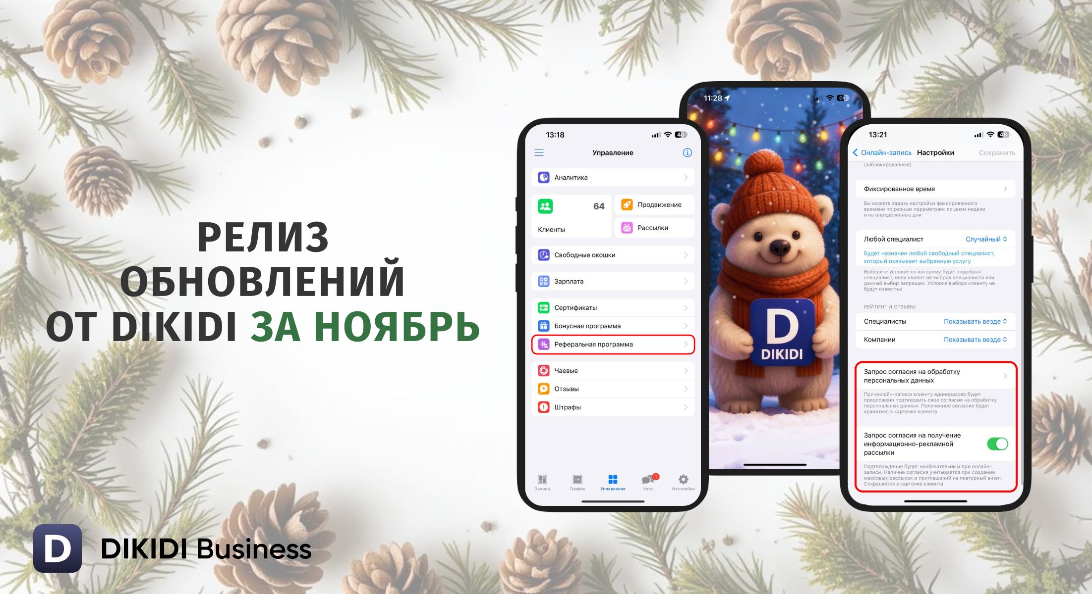 Релиз обновлений DIKIDI – ноябрь 2025 / DIKIDI